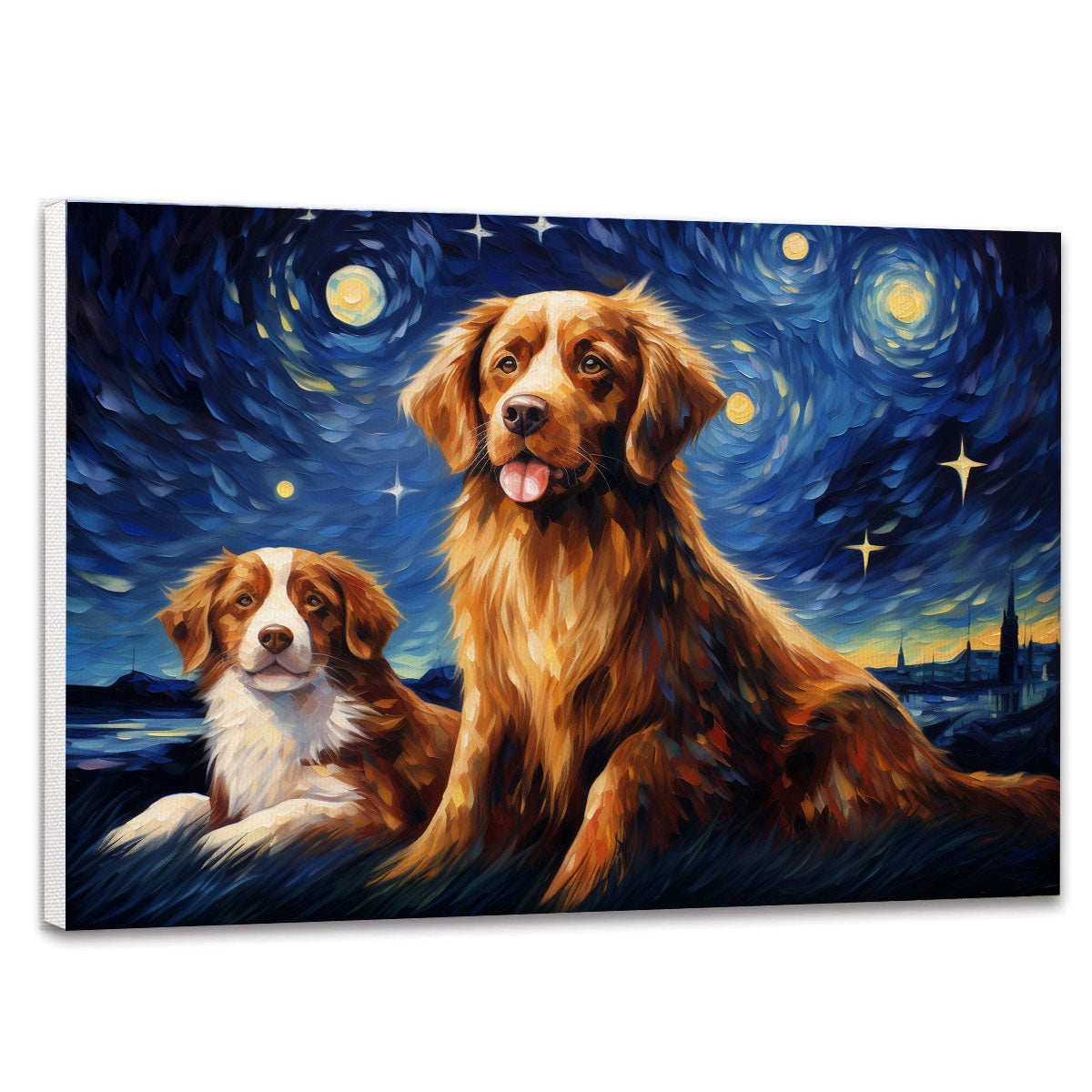 Nova Scotia Duck Tolling Retriever Posters Van Gogh Starry Night ...
