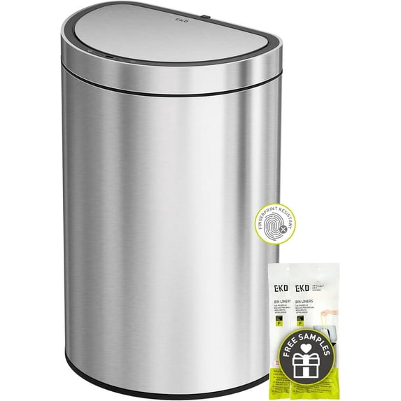 Nova Sensor Trash Can, 21 Gallon/80 Liter Stainless Steel Rectangular ...