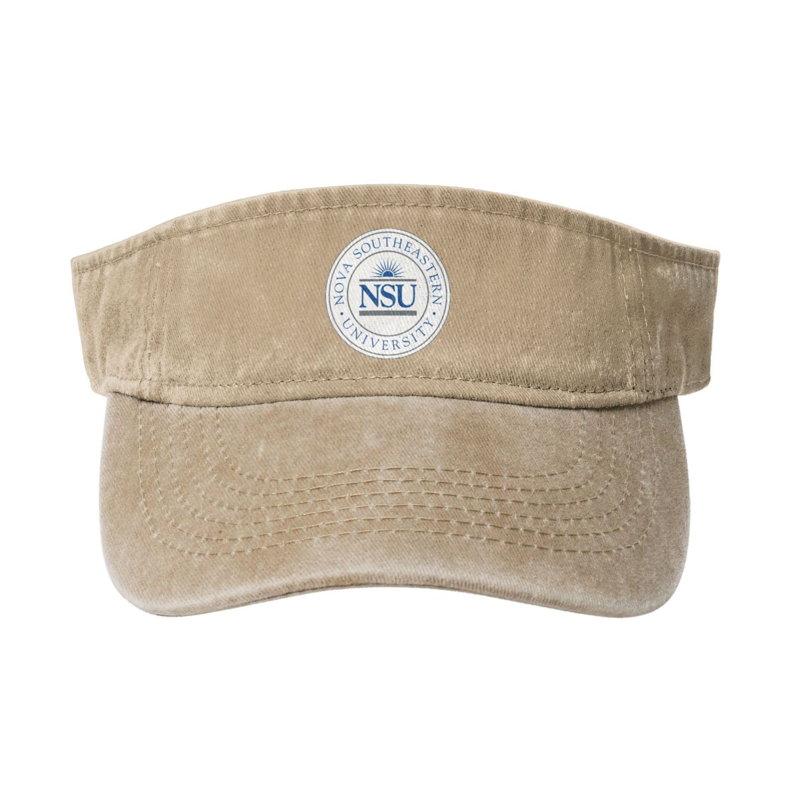 Nova Southeastern University logo Sun Visor Hats Denim Empty Top ...
