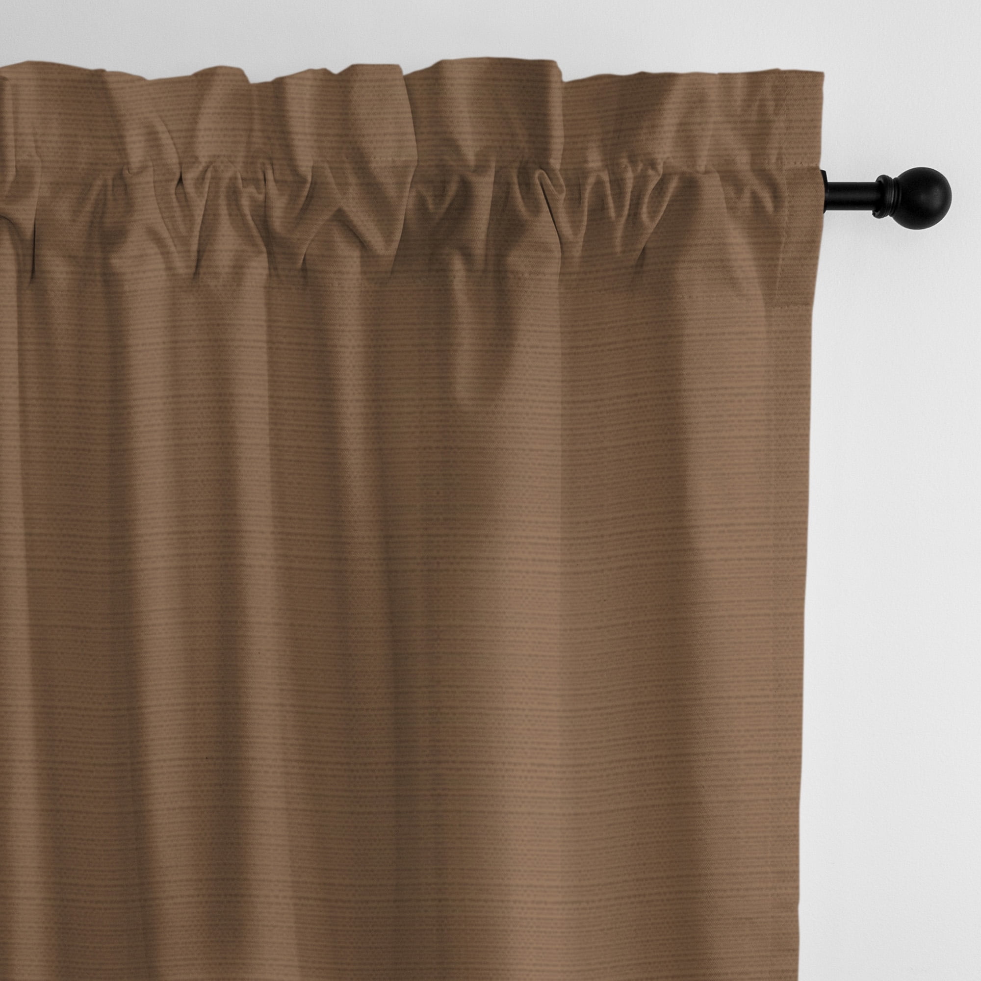 Nova Walnut Pole Top Drapery Panel - Pair 50"x132" - Walmart.com