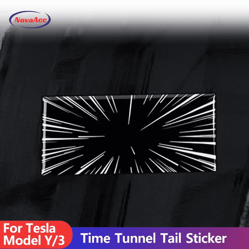 NovaAcc Car Tail Sticker For Tesla Model Y Model 3 Time Tunnel Tail ...