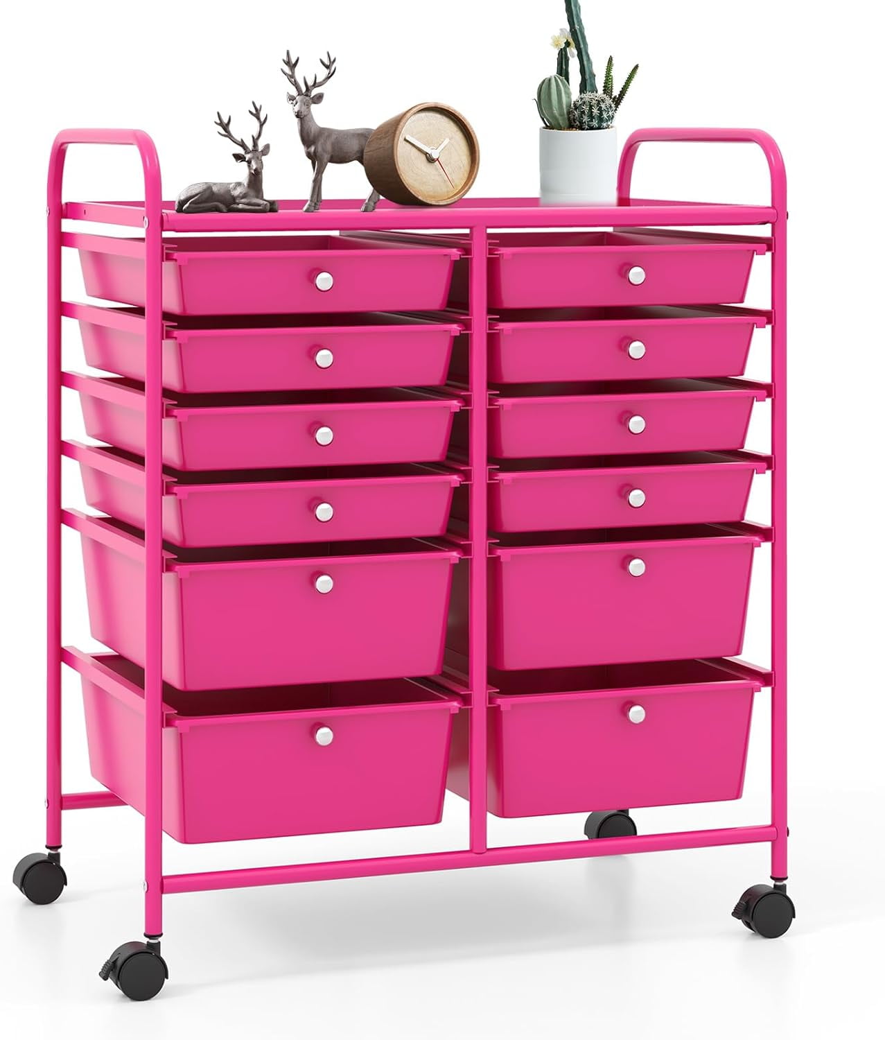 NovaCraft 12 Drawer Rolling Storage Cart, Art Cart Organizer on Wheels ...