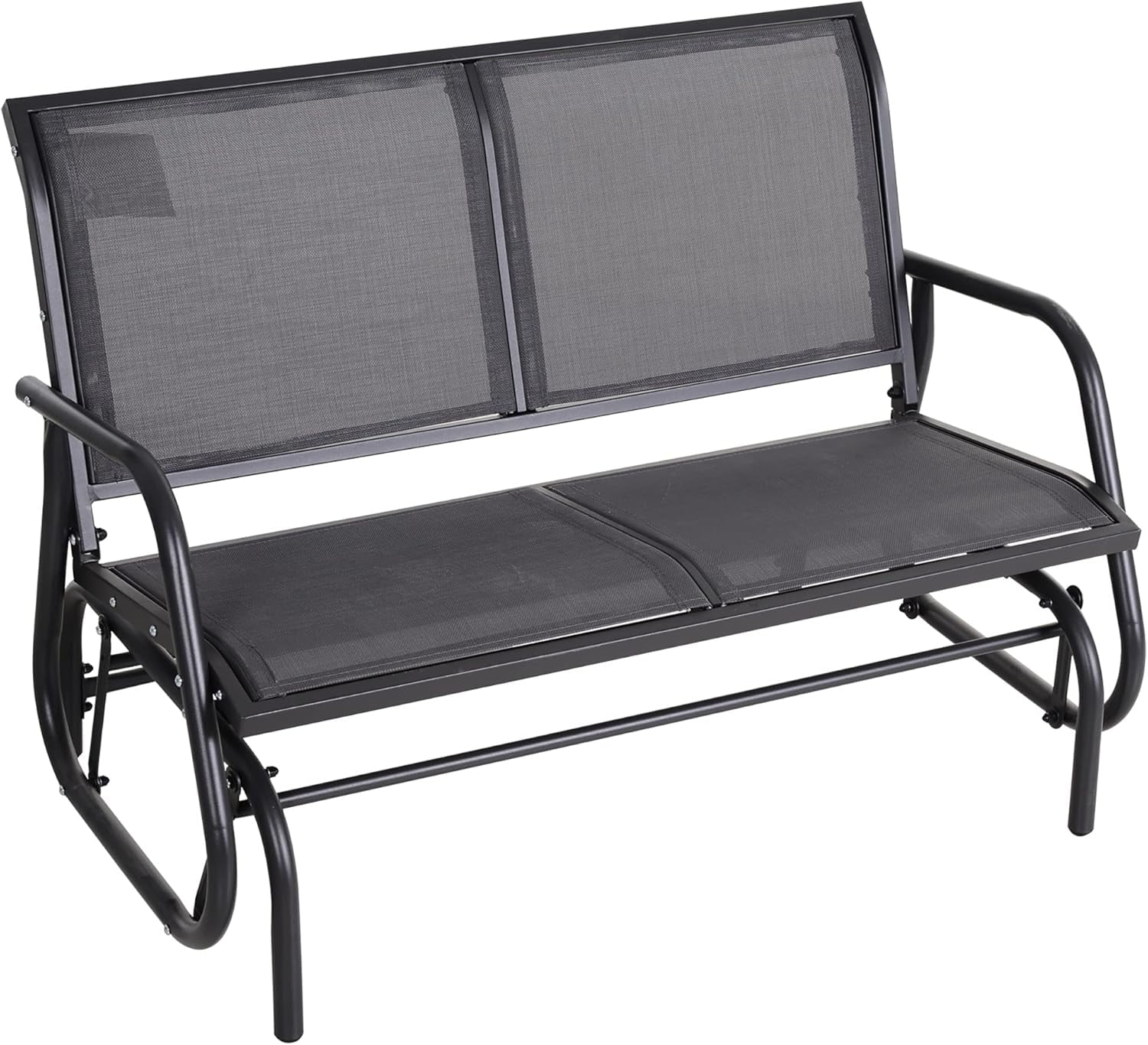 NovaCraft 2-Person Outdoor Glider Bench, Patio Double Swing Rocking Chair Loveseat w/Powder ...