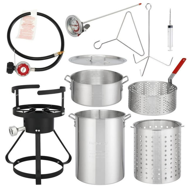NovaCraft 30 Qt Turkey Deep Fryer & 10QT Fish Fryer Kit w/Baskets ...
