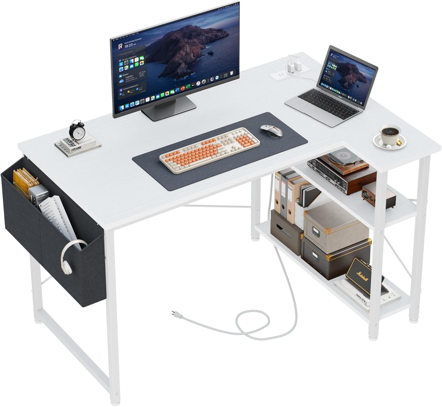 NovaCraft 40" Computer Desk with Power Outlets, Gaming Desk with ...