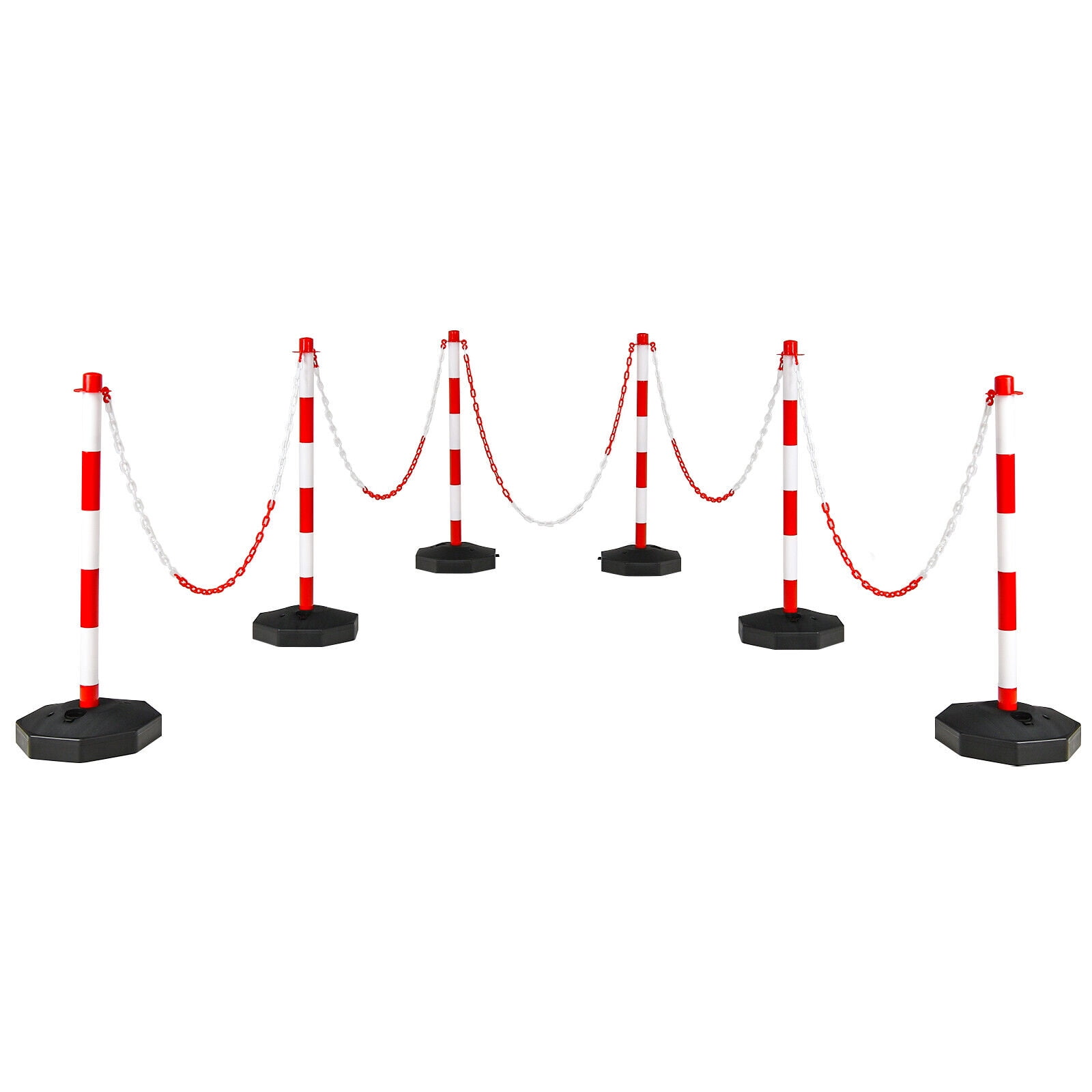 NovaCraft 6 Pack Delineator Post Cone with Fillable Base, Traffic Cones ...