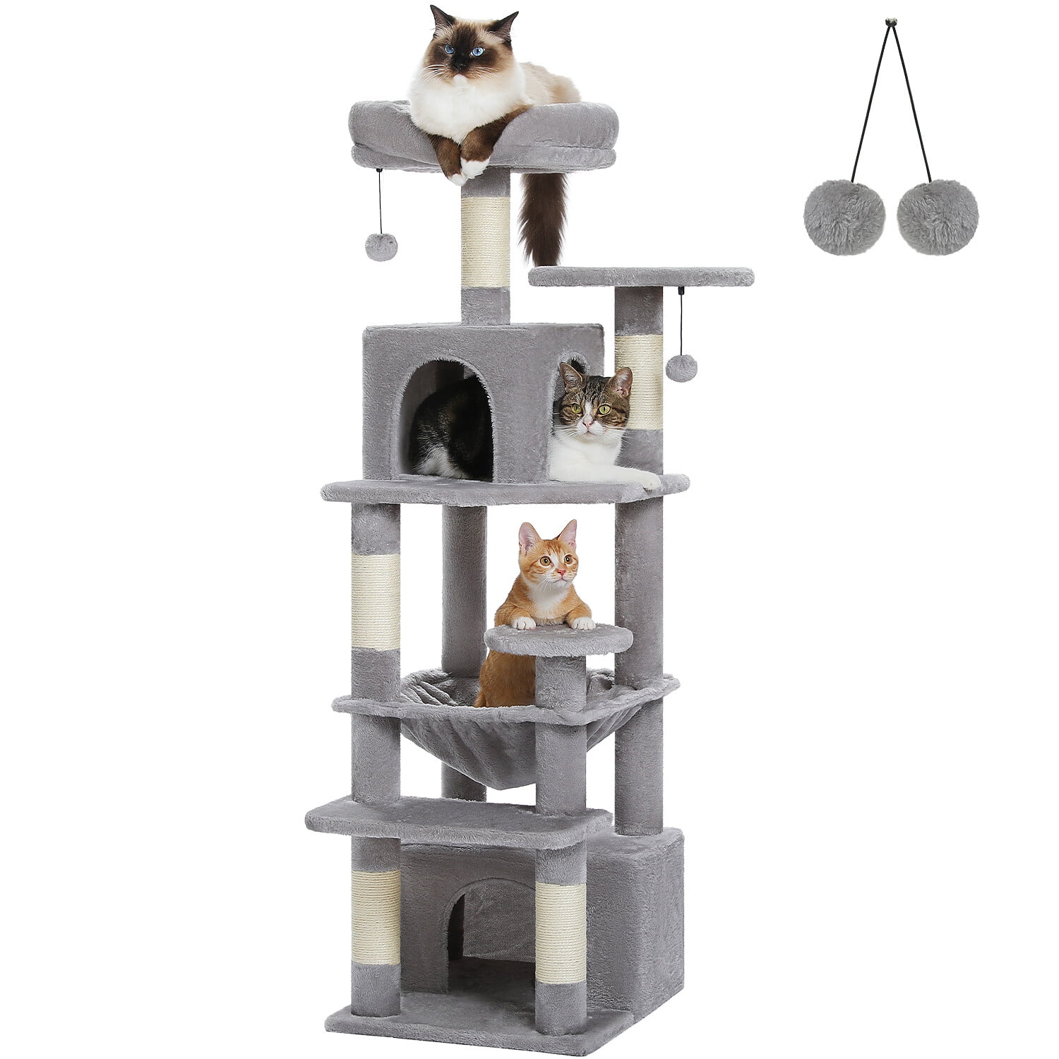 NovaCraft Large 54 Inch Cat Tree and Tower for Indoor Cats - With Sisal ...