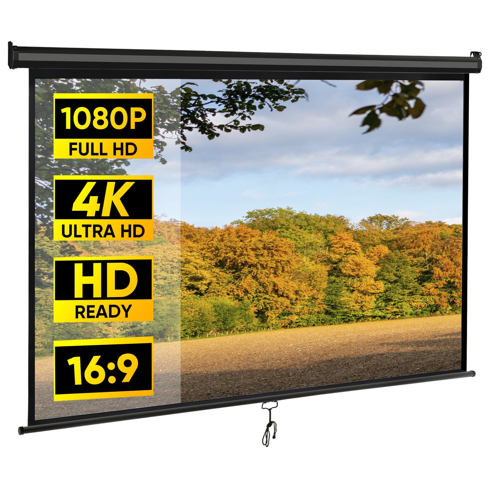 NovaCraft Manual Pull-Down Projector Screen HD Screen 4K Movie Theate ...