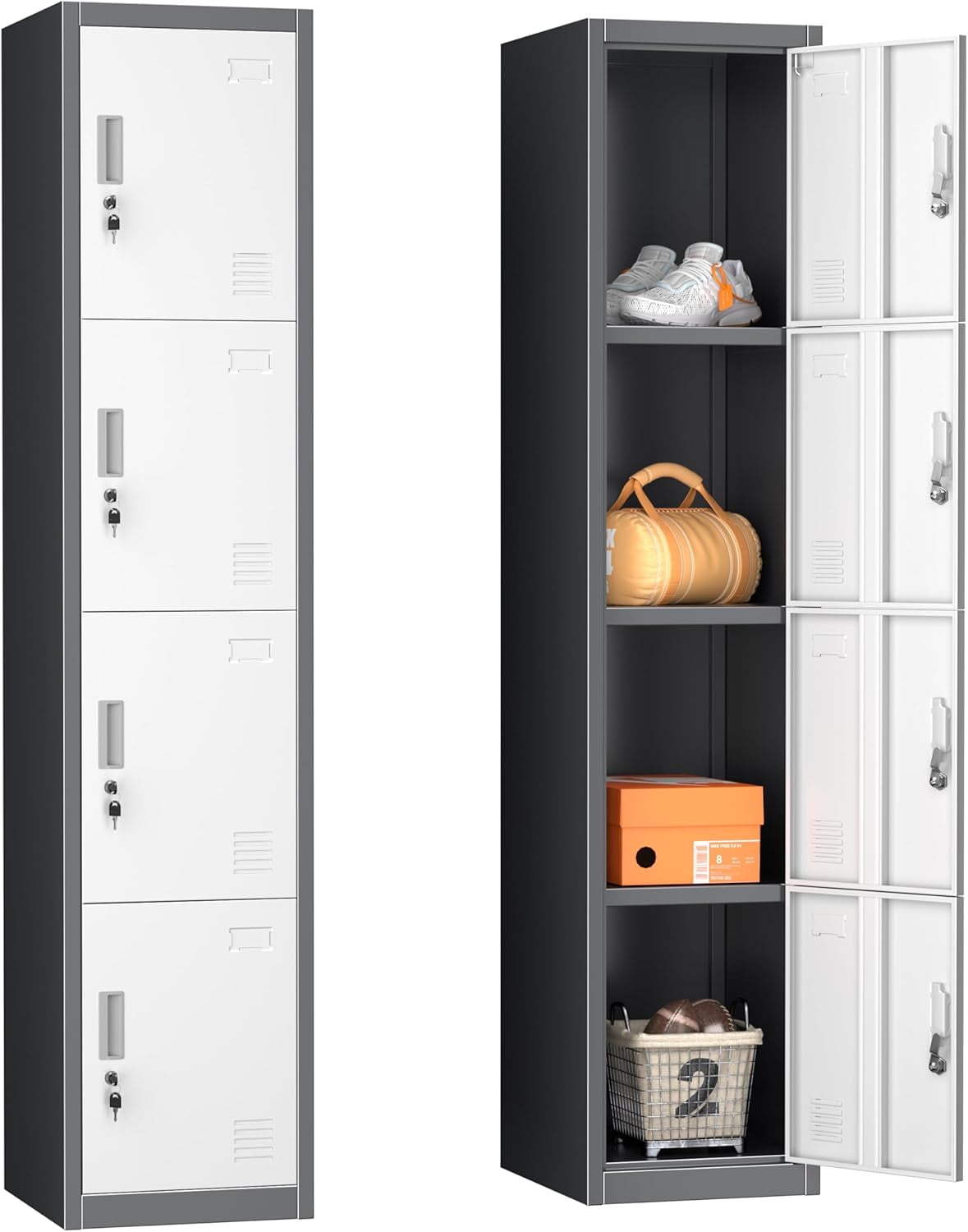 NovaCraft Metal Locker for Employee with Lock, 72" H Employee Locker ...