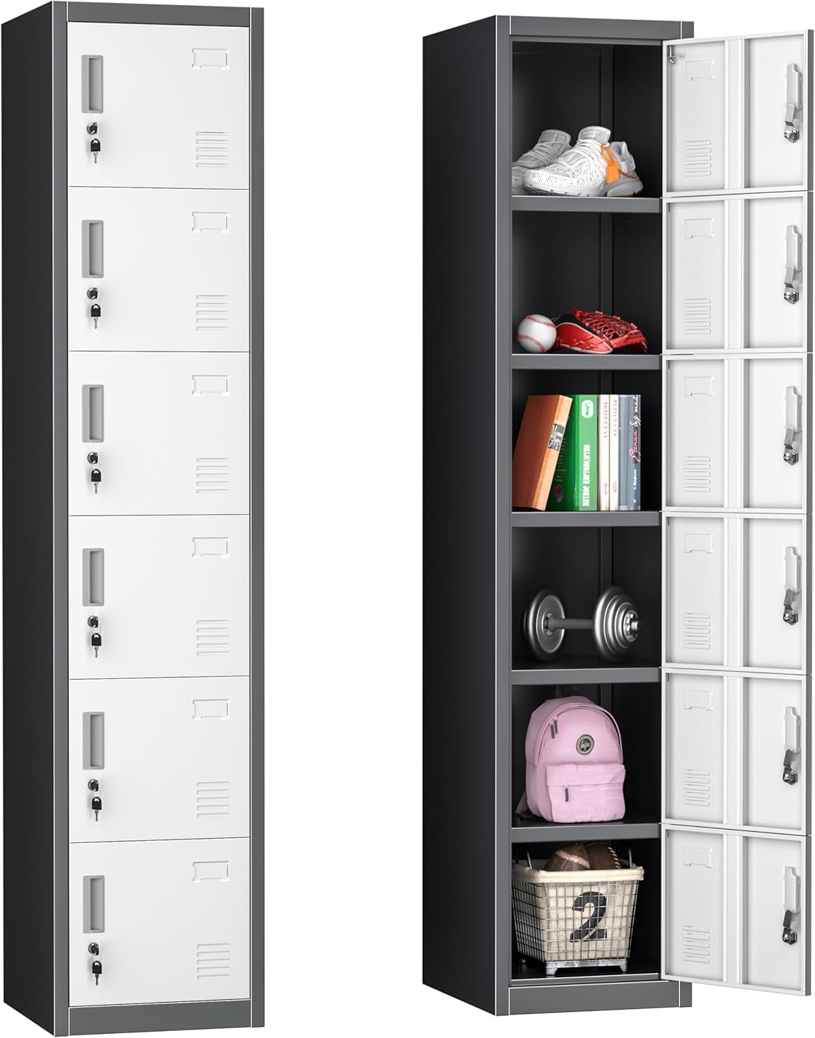 NovaCraft Metal Locker for Employees with Lock, Steel Office Storage ...