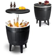 Outsunny 3.4ft Folding Ice Cooler Table with Drain, Fill and Chill ...