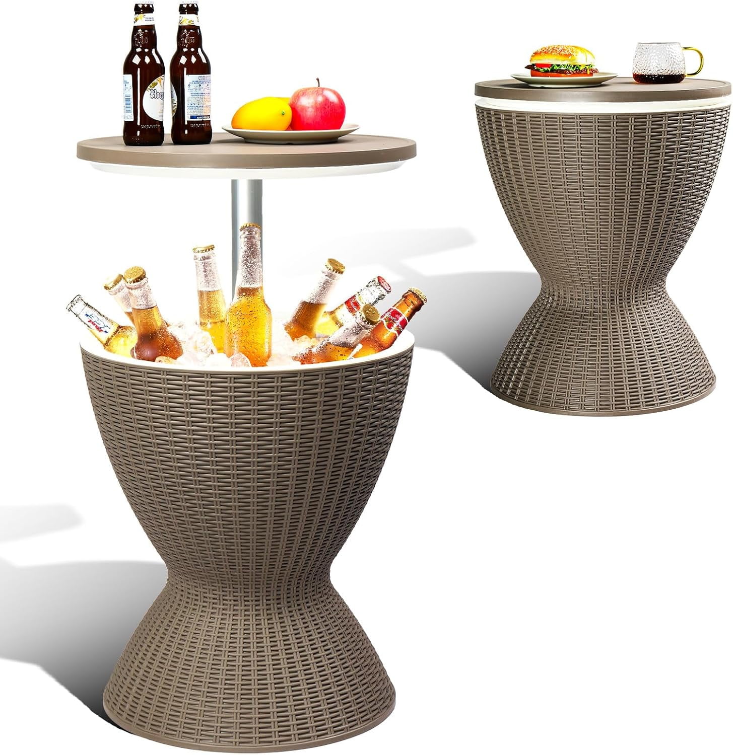 NovaCraft Outdoor Cooler Side Table, Modern Outdoor Patio Furniture ...