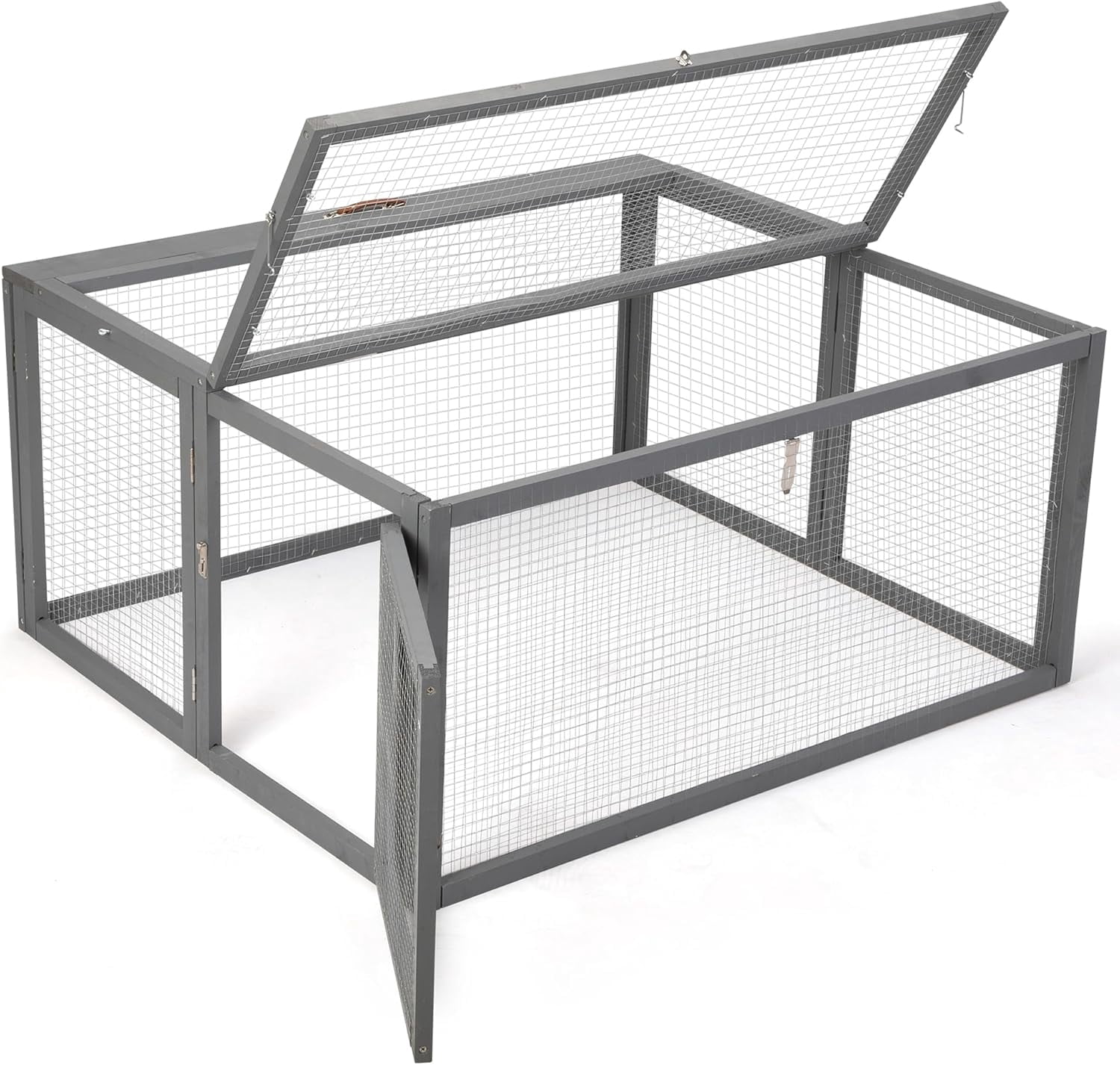 NovaCraft Portable Chicken Coop Run Outdoor 45" L, Foldable Wooden ...