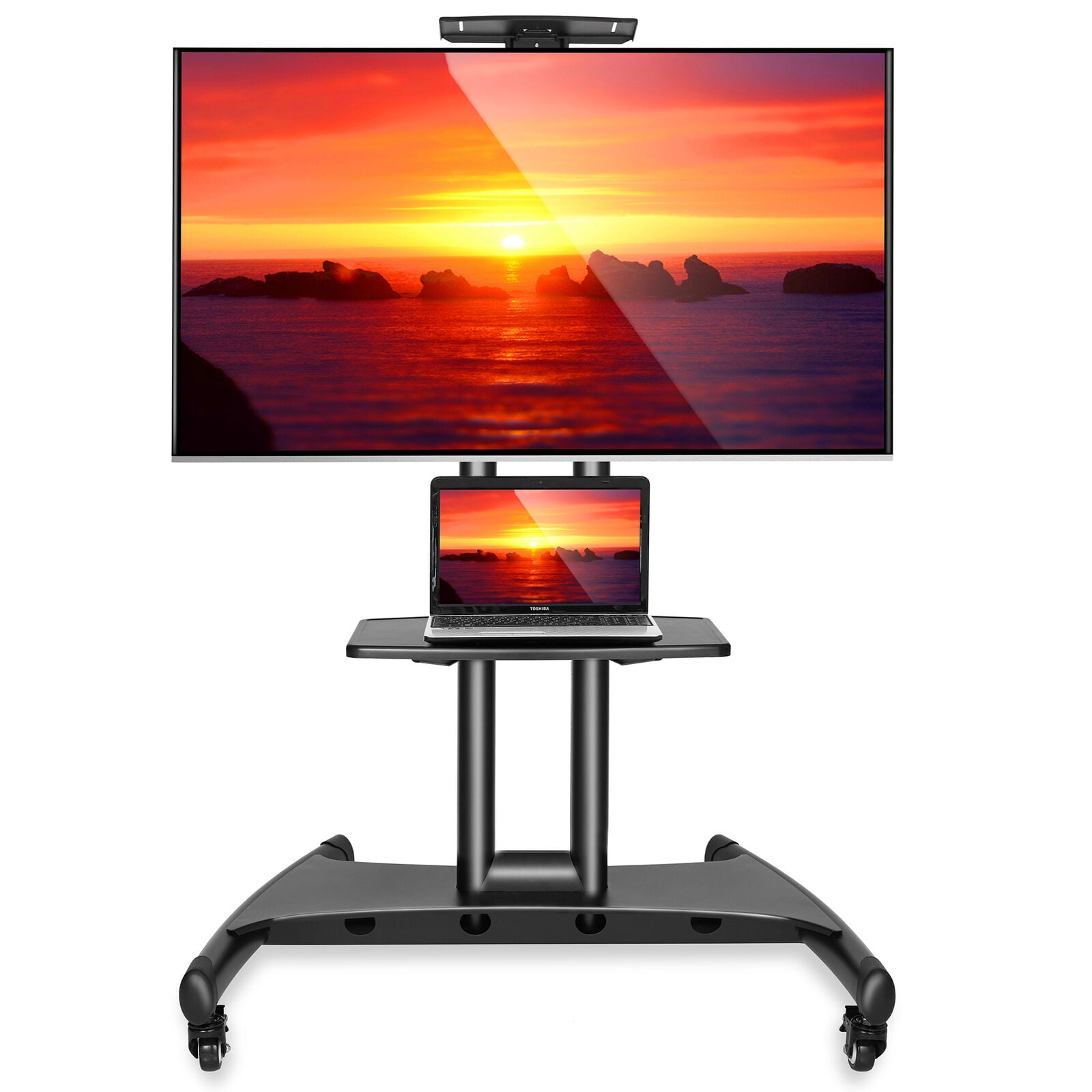 NovaCraft Rolling TV Cart Mobile TV Stand for 40-65 inch Flat Screen ...