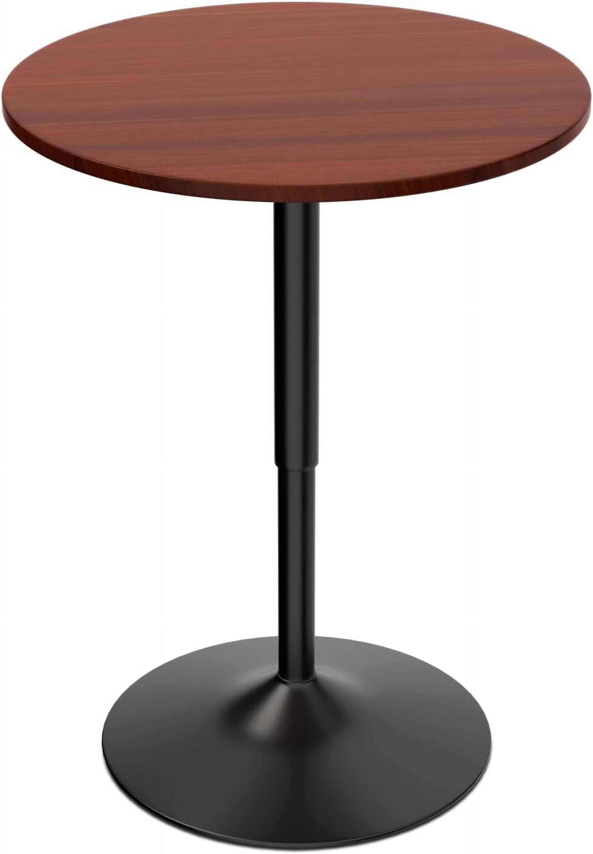 NovaCraft Round Bar Table, Height-Adjustable 27.5"-36" Tall Pub Tables ...