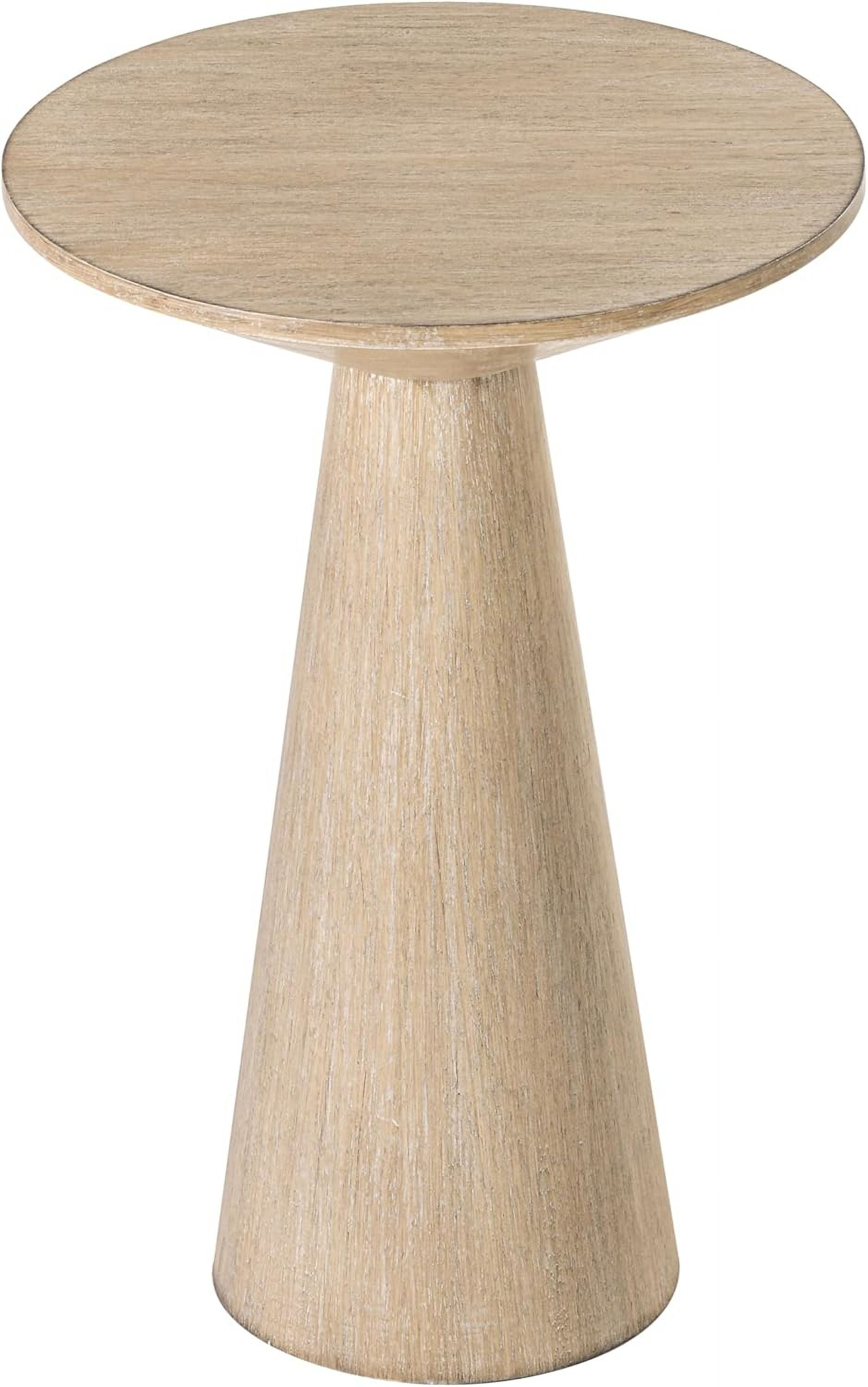 NovaCraft Small Pedestal End Table Round Farmhouse Martini Table Wood ...