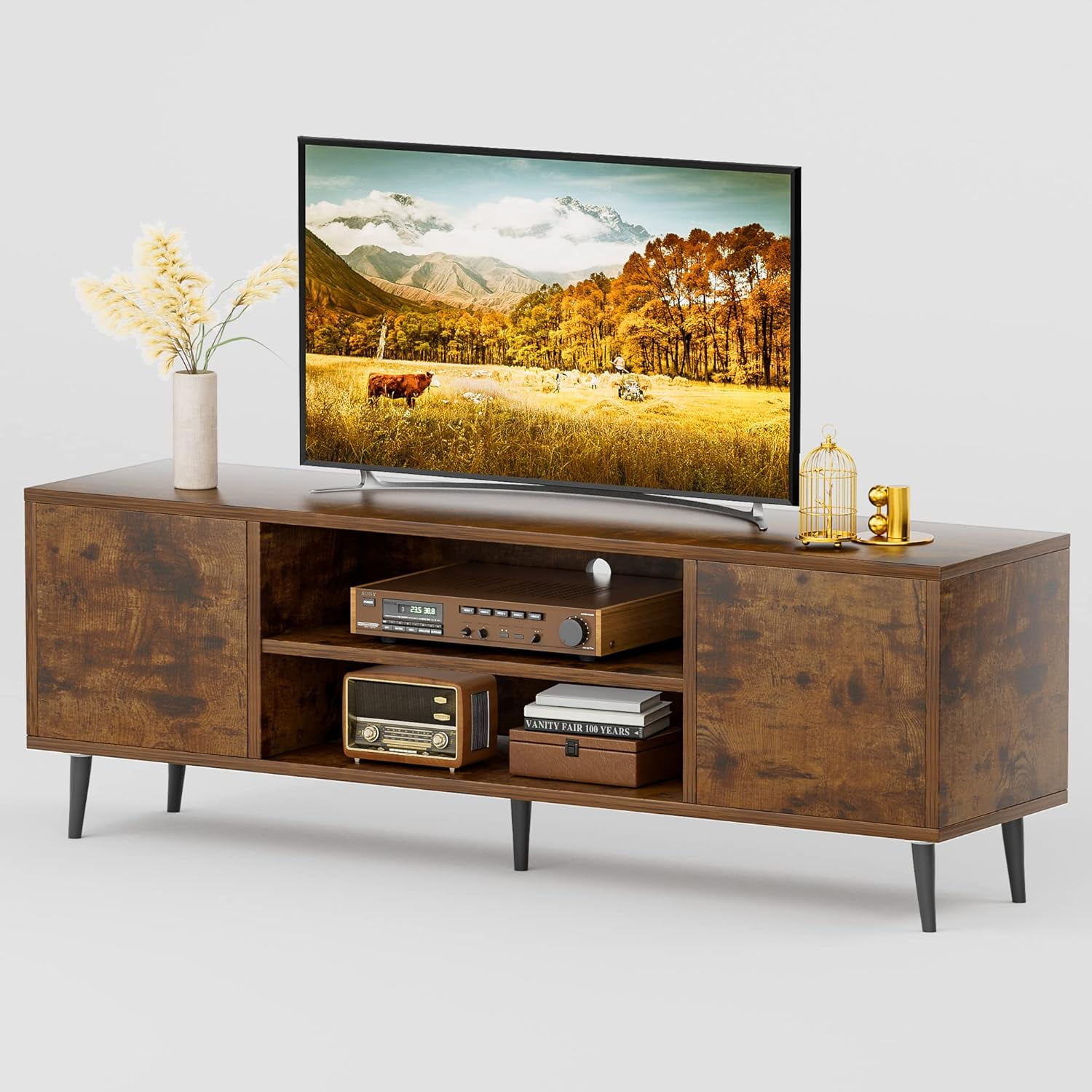 NovaCraft TV Stand for 65 Inch TV, Modern Entertainment Center with ...