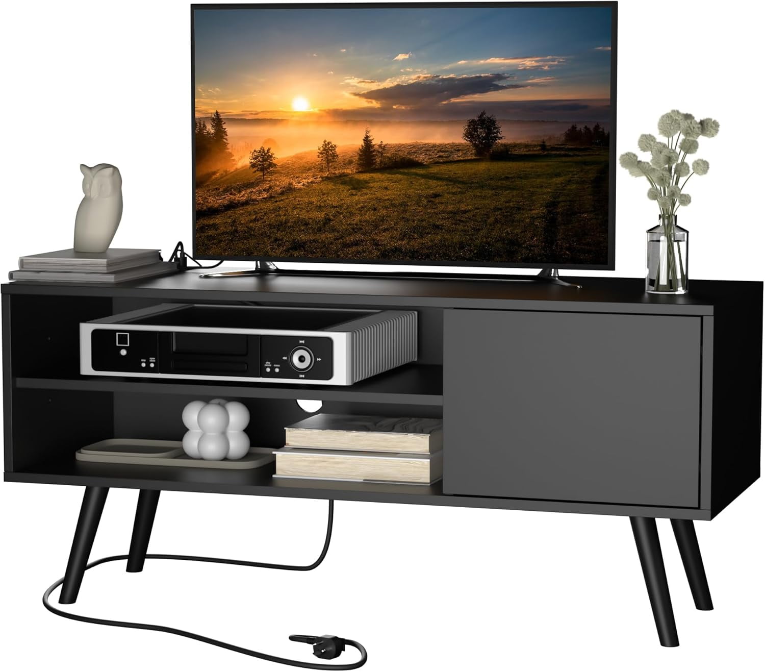 NovaCraft TV Stand for 48 Inch TV, Mid Century Modern Entertainment ...