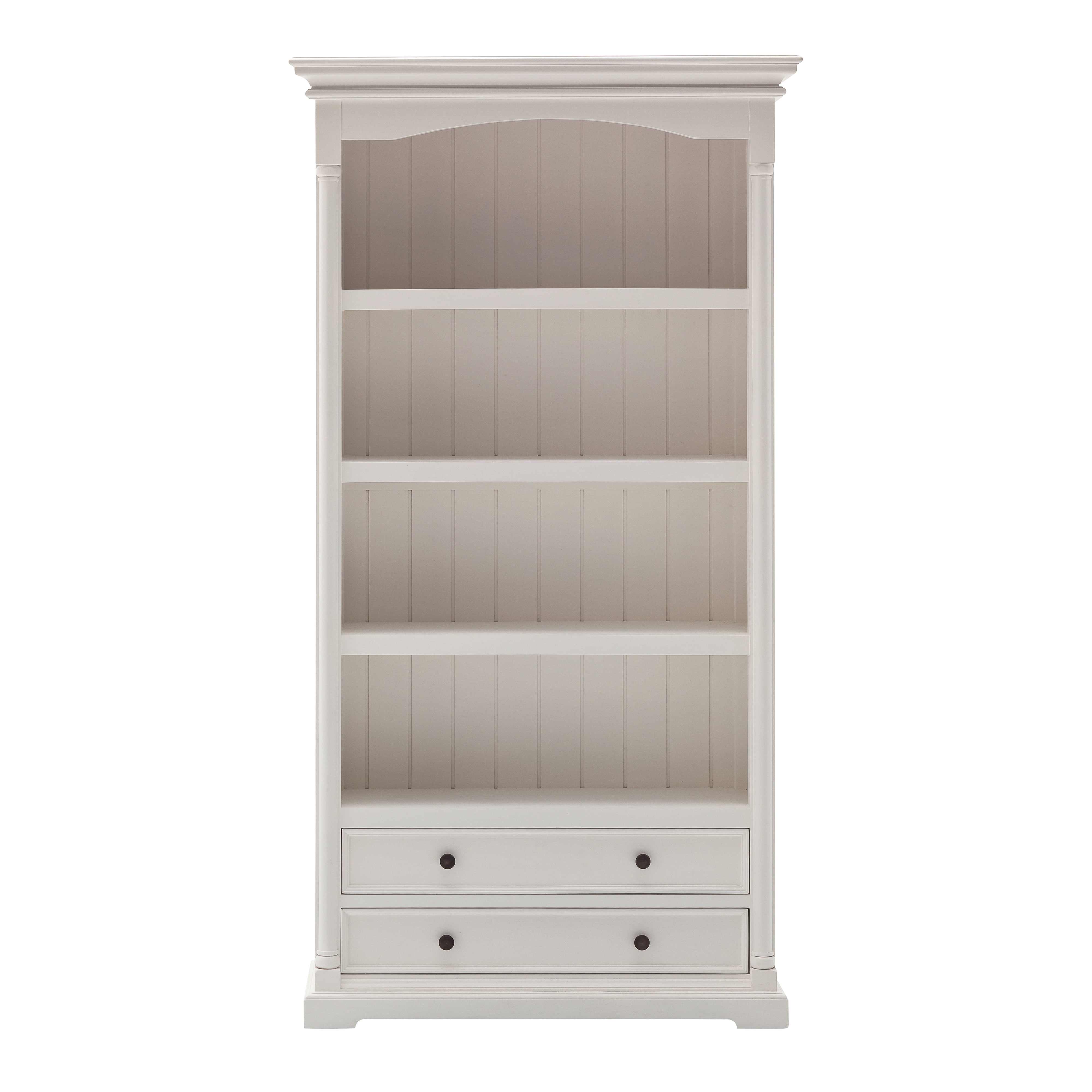 NovaSolo Provence 4 Shelf Bookcase in Pure White - Walmart.com
