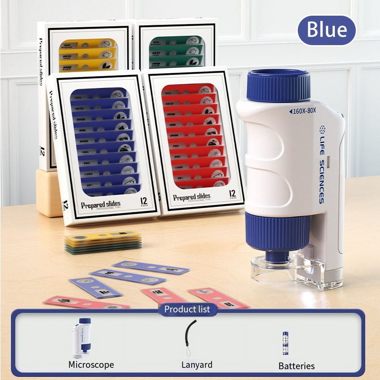 NovaSpark 160-80X Pocket Microscope for Children Kids Science Toy Kit ...