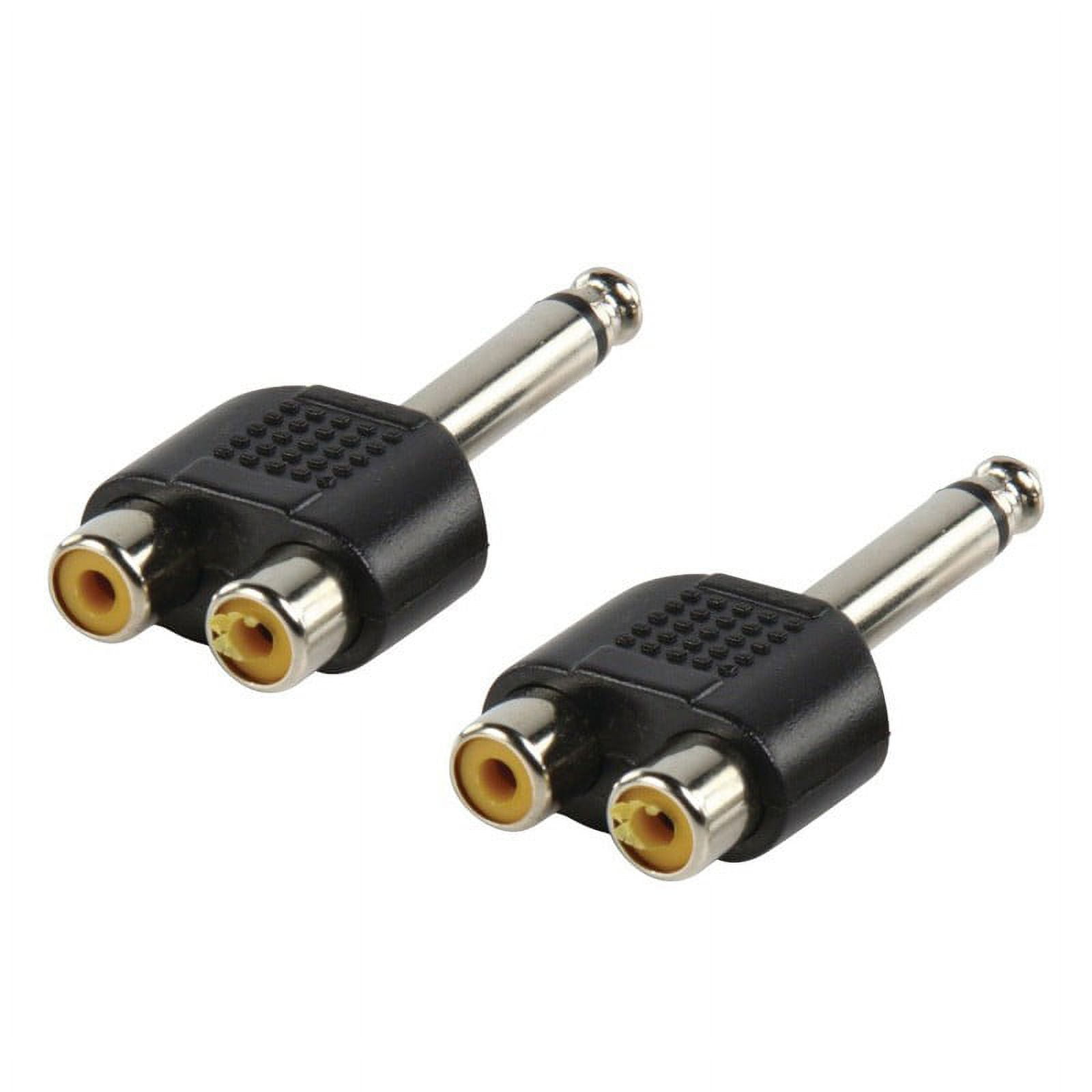 NovaSpark 2Pcs 6.35Mm Audio Adapter Male Stereo Mono 1/4" Jack Plug To ...