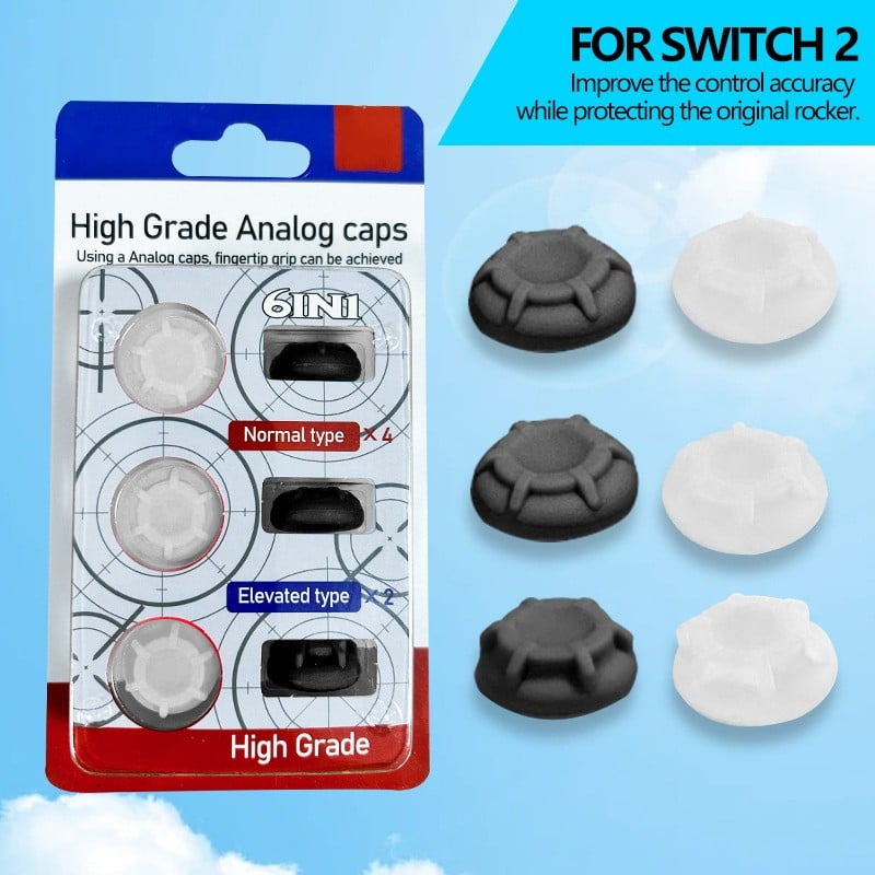 NovaSpark Ergonomic Silicone Joystick Covers for Switch 2 - Anti-Slip ...