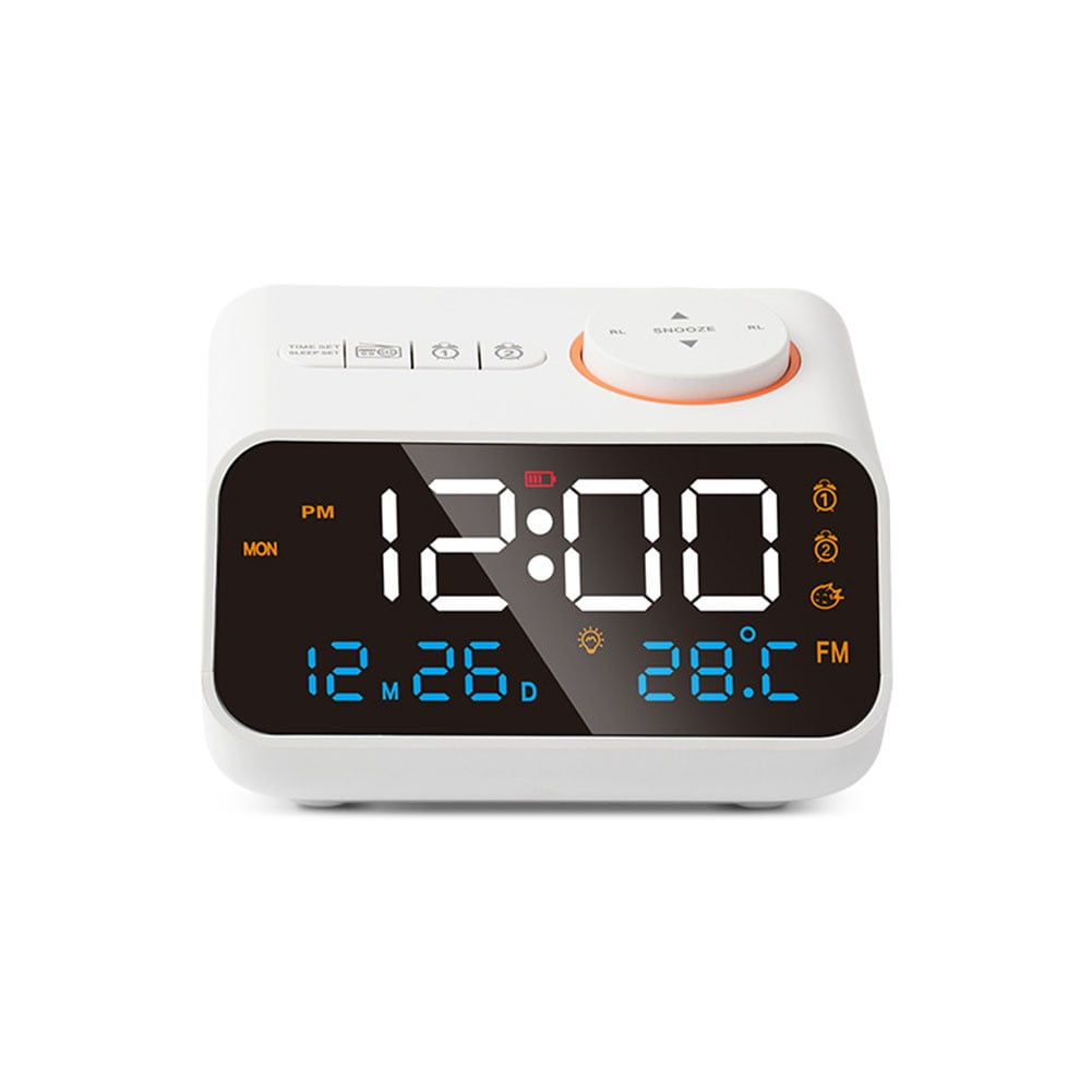 NovaSpark Modern Fm Radio Led Alarm Clock: for Wake Up with Time, Temp ...