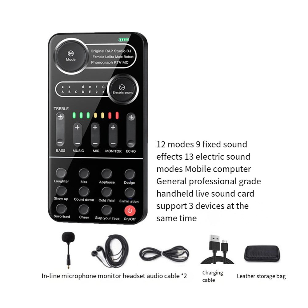 NovaSpark Portable Sound Card Set: 9 Effects for Live Singing On Phones ...