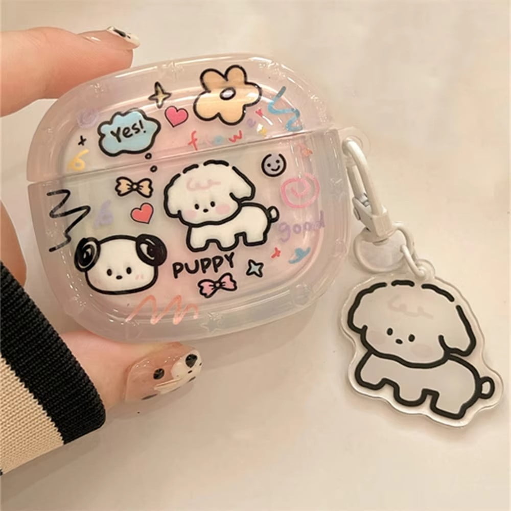 NovaSpark Stylish and Fun Cartoon Dog Design Earphone Case for Airpods ...