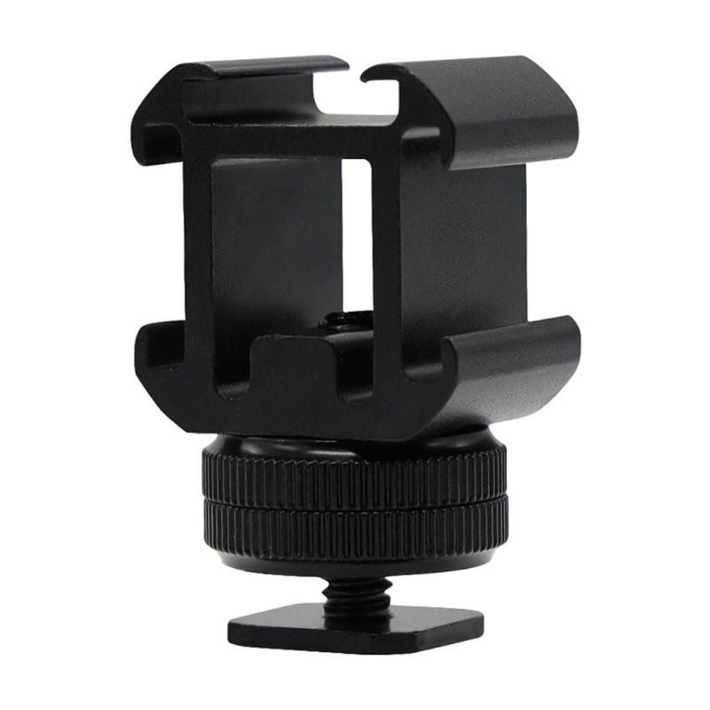 NovaSpark Triple Hot Shoe Mount Adapter Two Screw Brackets for Flash ...