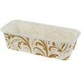 Novacart OP PLUMK Bianco Ramage White-with-Gold-Scroll Loaf Pan 6-1/4 ...