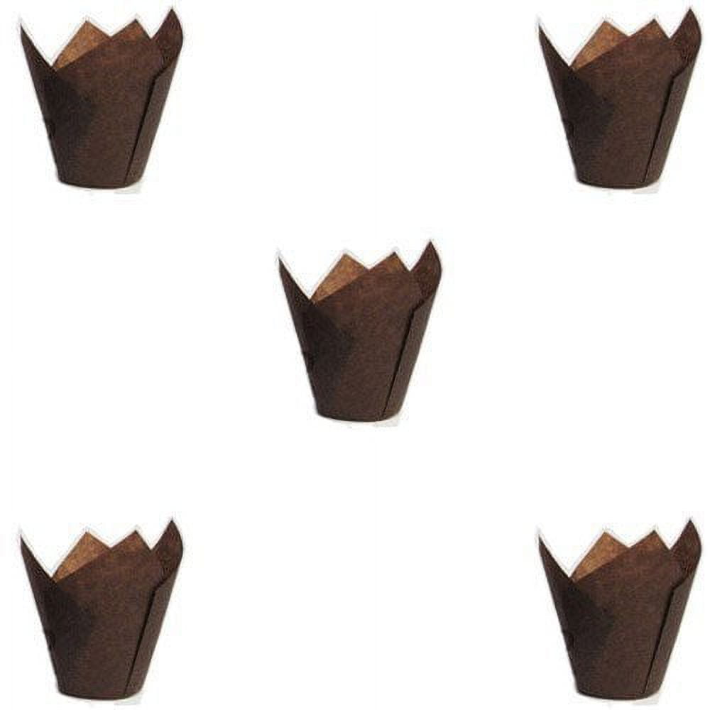 Novacart Tulip Baking Cup, Brown 195, 1-1/4" to 2-3/4" High - Walmart.com