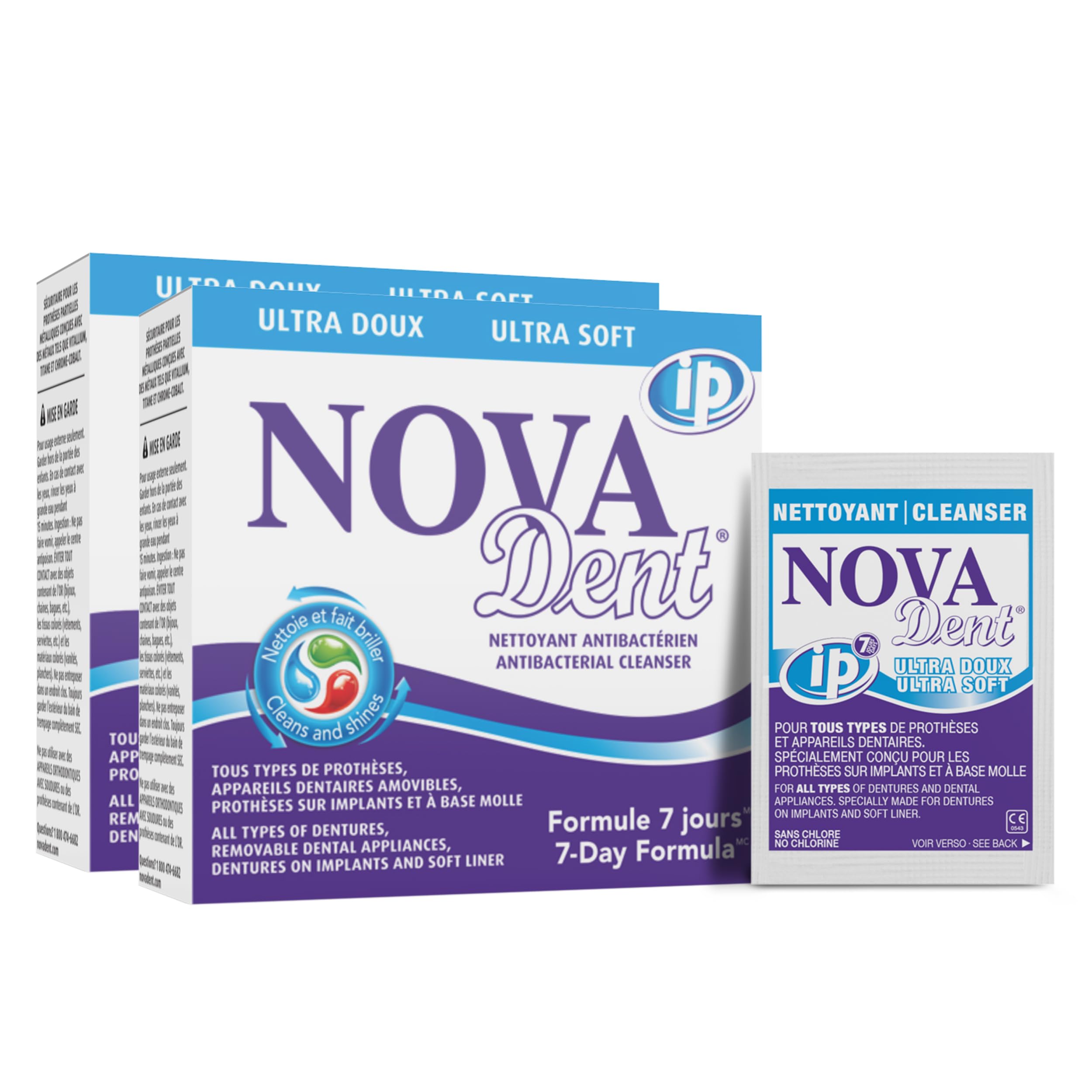 Novadent Dentures Cleaner - TSF6 for Denture on implants, Denture Soft ...