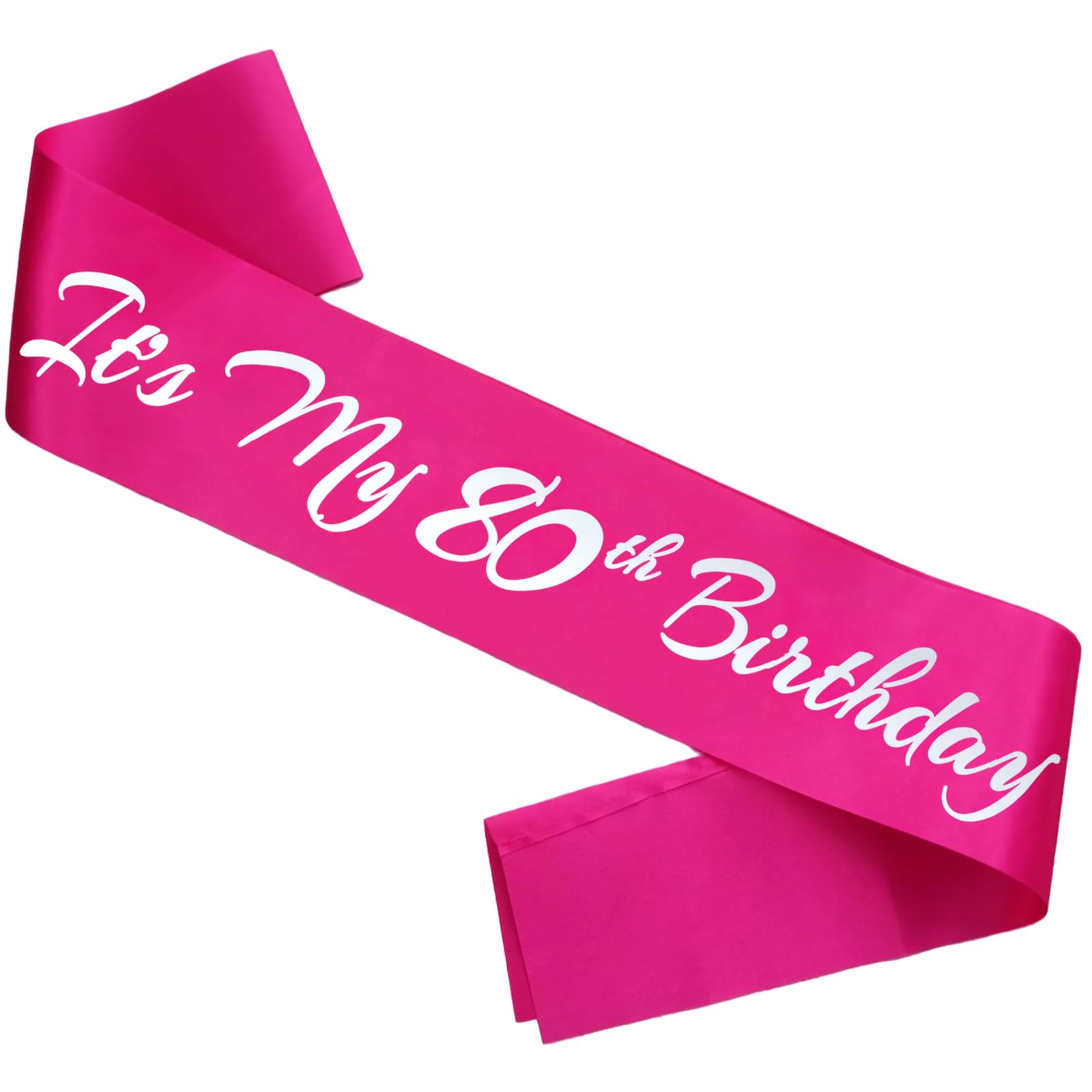 Novaflare It's My 80th Birthday Sash, Hot Pink Birthday Sash for 80th ...
