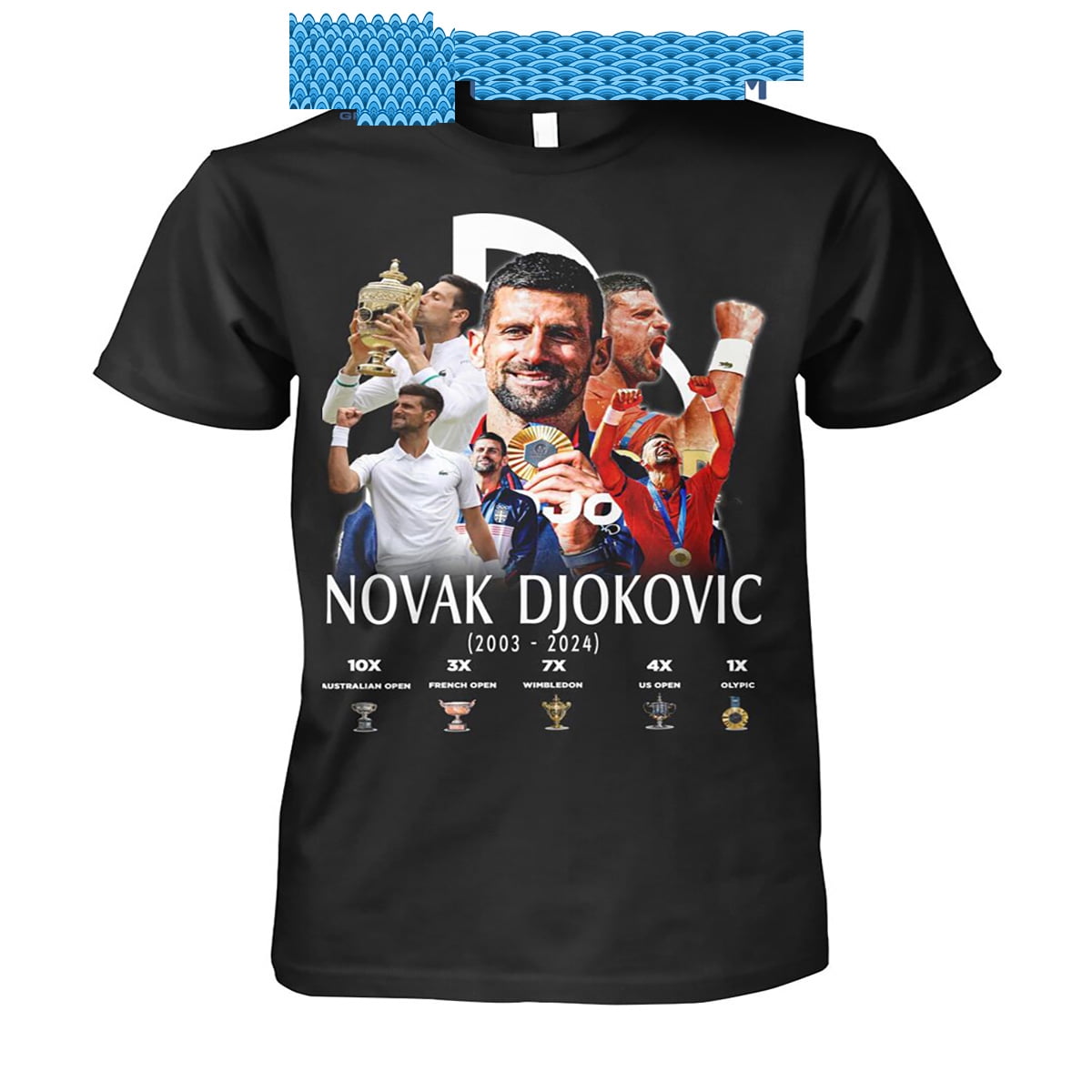 Novak Djokovic 2003 2024 GOAT Tennis T Shirt - Walmart.com
