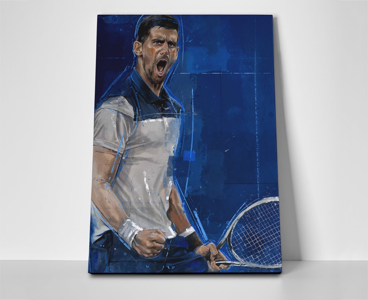 Novak Djokovic Poster or Wrapped Canvas - Walmart.com