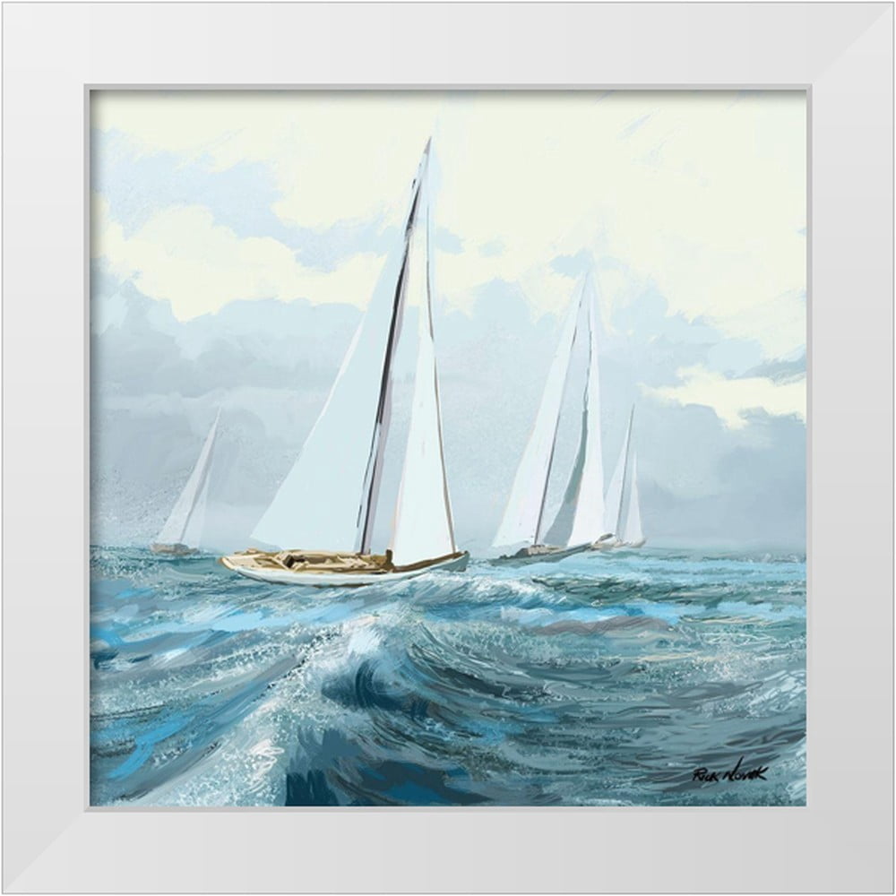 Novak, Rick 12x12 White Modern Wood Framed Museum Art Print Titled ...