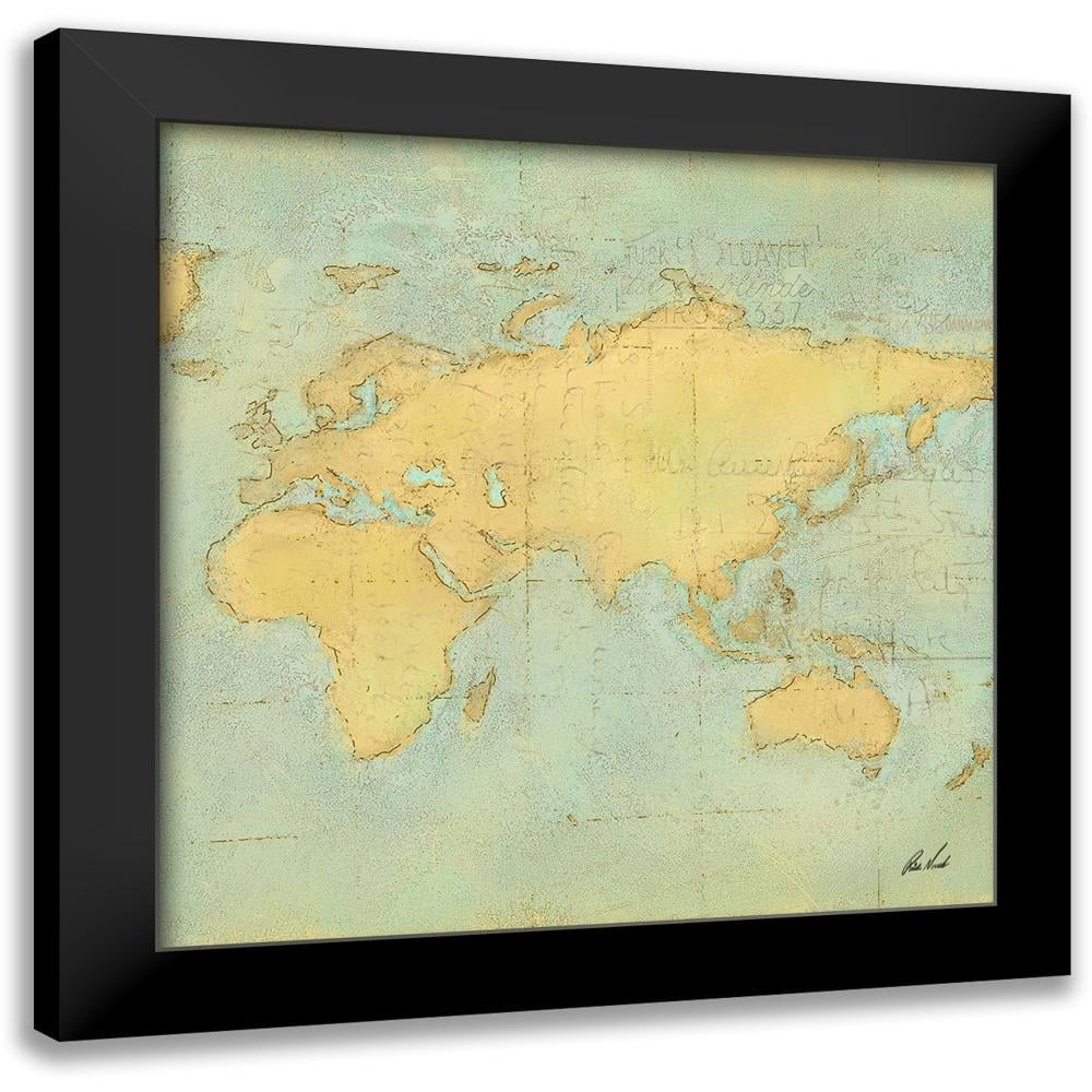 Novak, Rick 20x20 Black Modern Framed Museum Art Print Titled - Map III ...