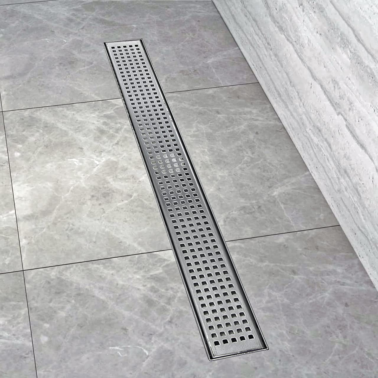 Novalinea ZA Linear Shower Drain (28 Inch Squares Pattern) Sleek and ...