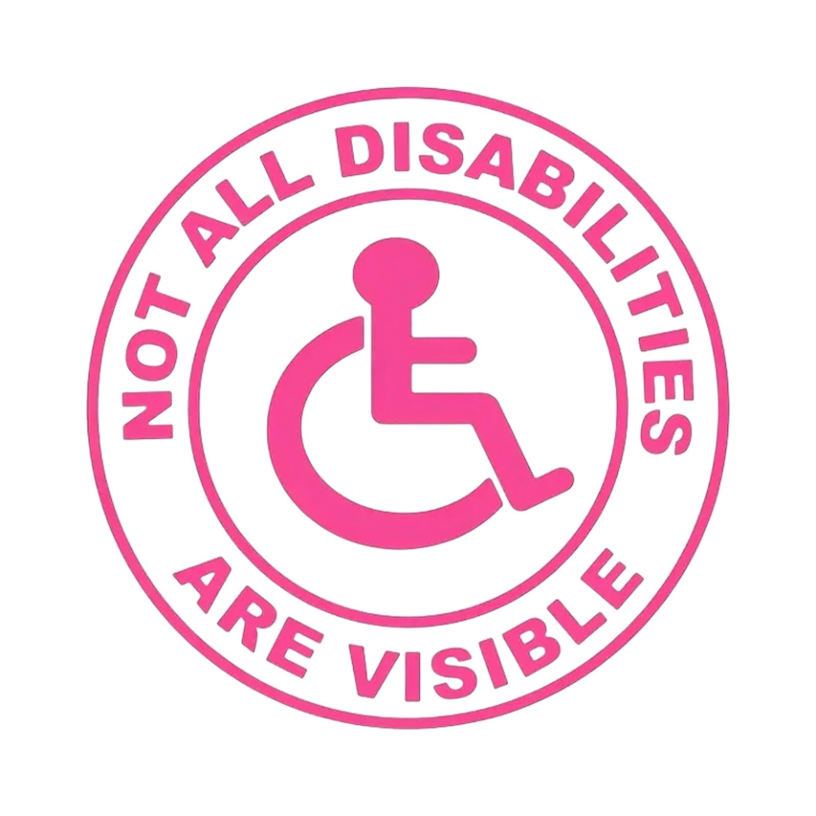 Novamily Not All Disabilities are Visible Sticker Vinyl Decal Bumper ...