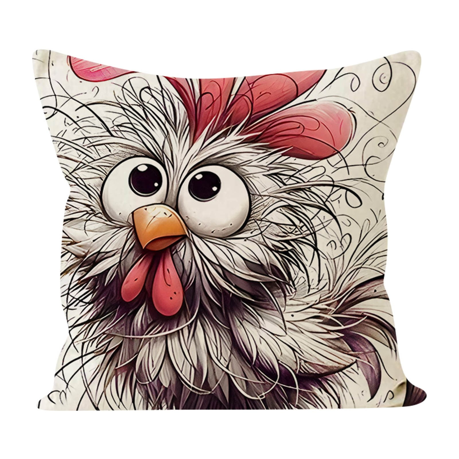 Novamily Spring Decor Throw Pillow Covers 18"x18" Funny Cartoon Bird ...