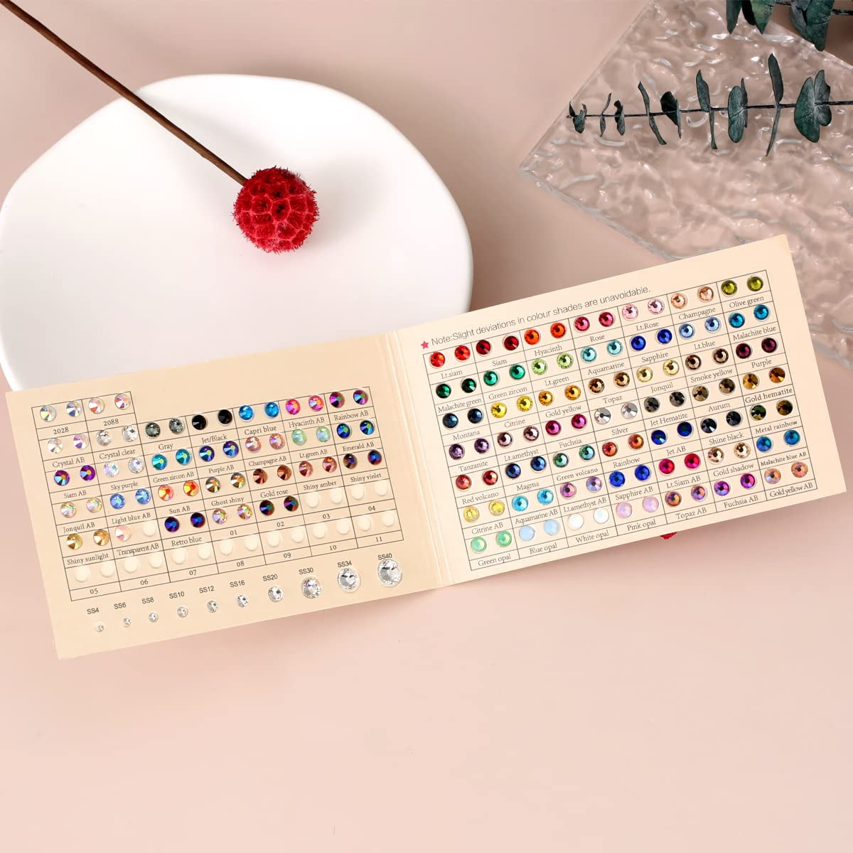 Novani Rhinestones Glass Rhinestones Crystal Color Chart Color Card ...