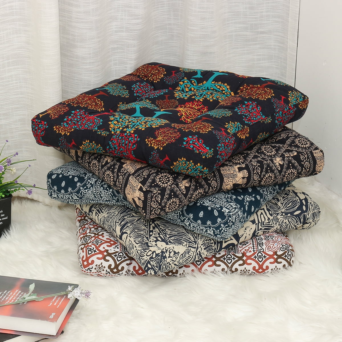 Novashion 22" x 22" Multicolor Square Chair Outdoor Seating Cushions ...