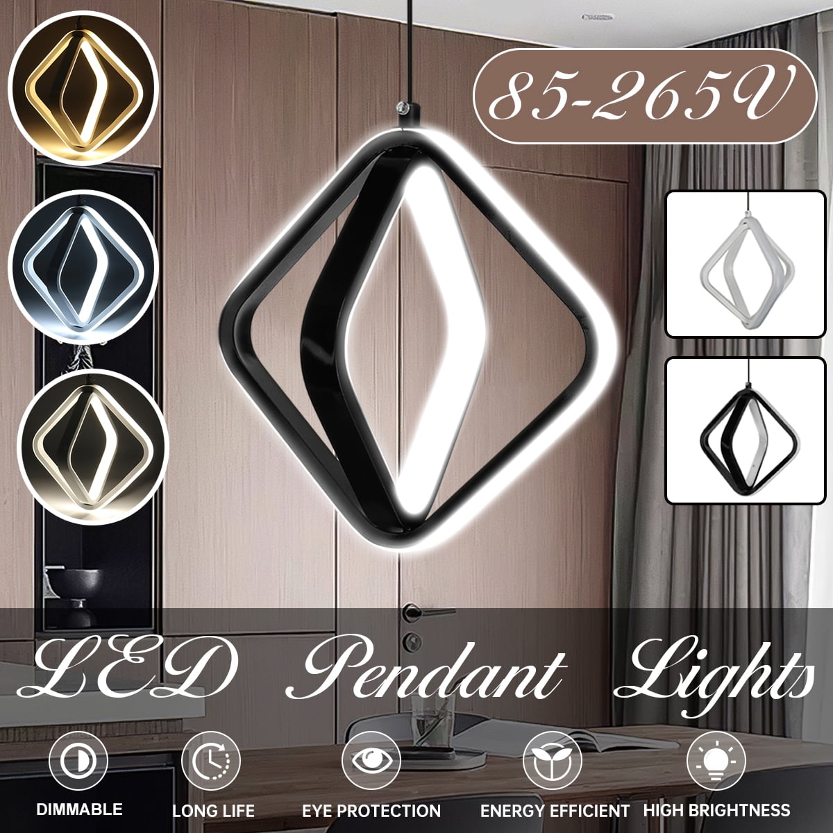 Novashion 22cm Modern Minimalist Pendant 1-Light Dining Room Flush ...