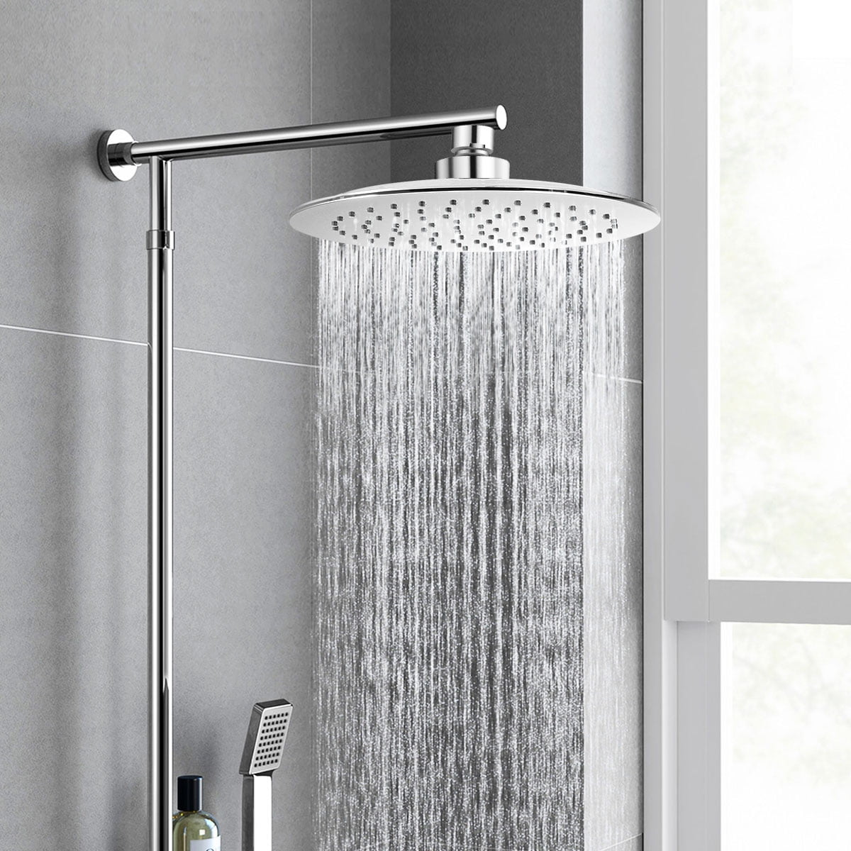 Novashion 8/10 inch High Pressure Rainfall Shower Head with Anti-clog ...