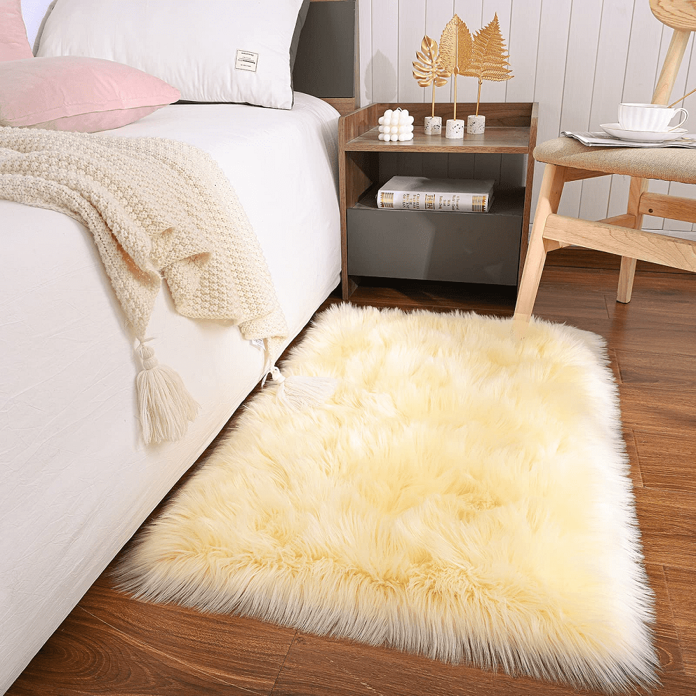 Novashion Modern Soft Shaggy Khaki, Rug Areas, 63"x79"-Anti-Skid ...