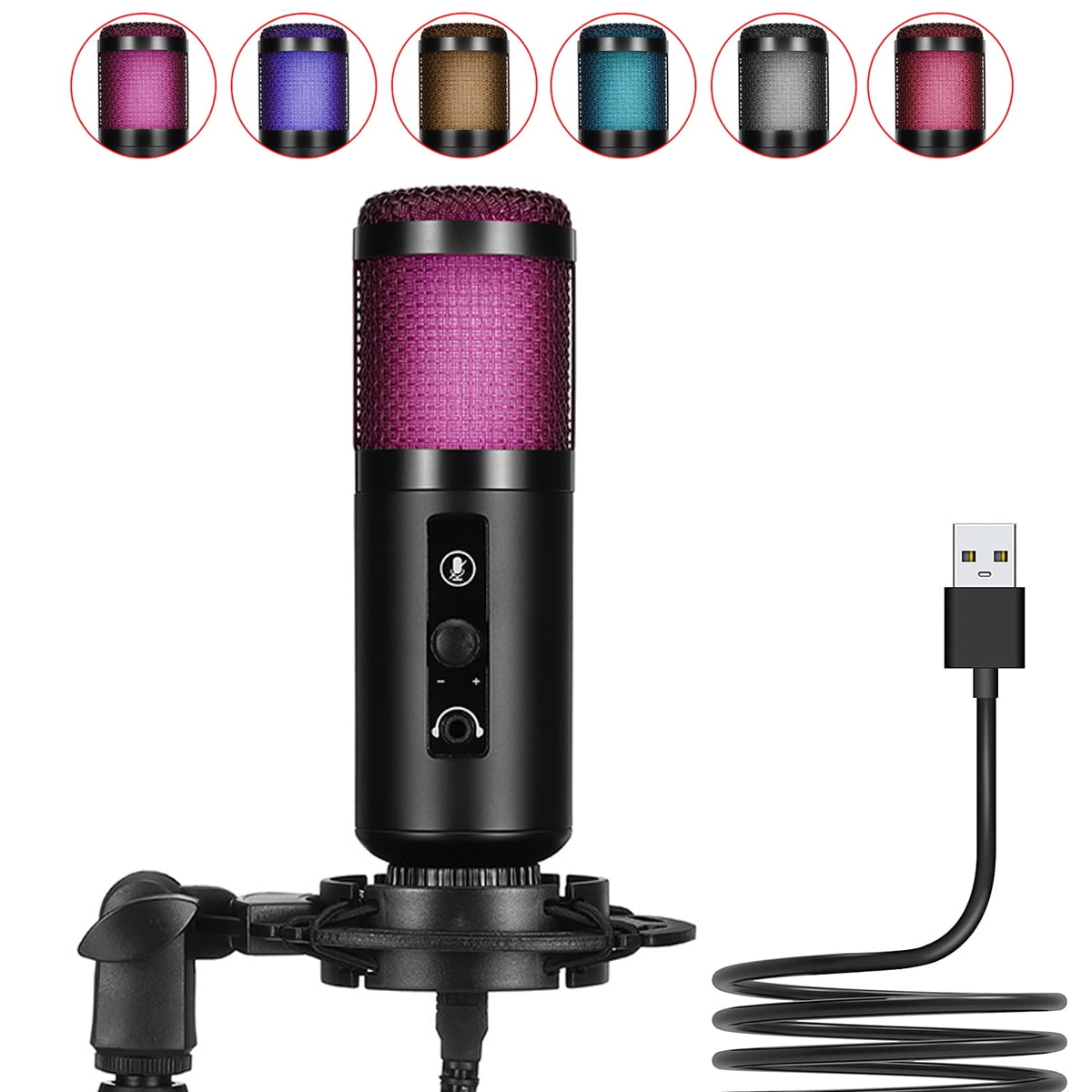 Novashion USB Condenser Cardioid Microphone, Black - Walmart.com