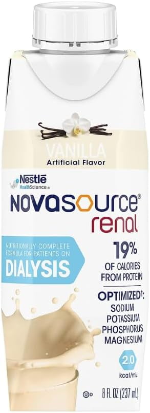 Novasource Renal, Nutritionally Complete Formula, Vanilla, 8 FL OZ ...