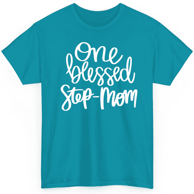 Novatee Womens One Blessed Step Mom Mompreneur Mom Shirt Mothers Day T Shirt 