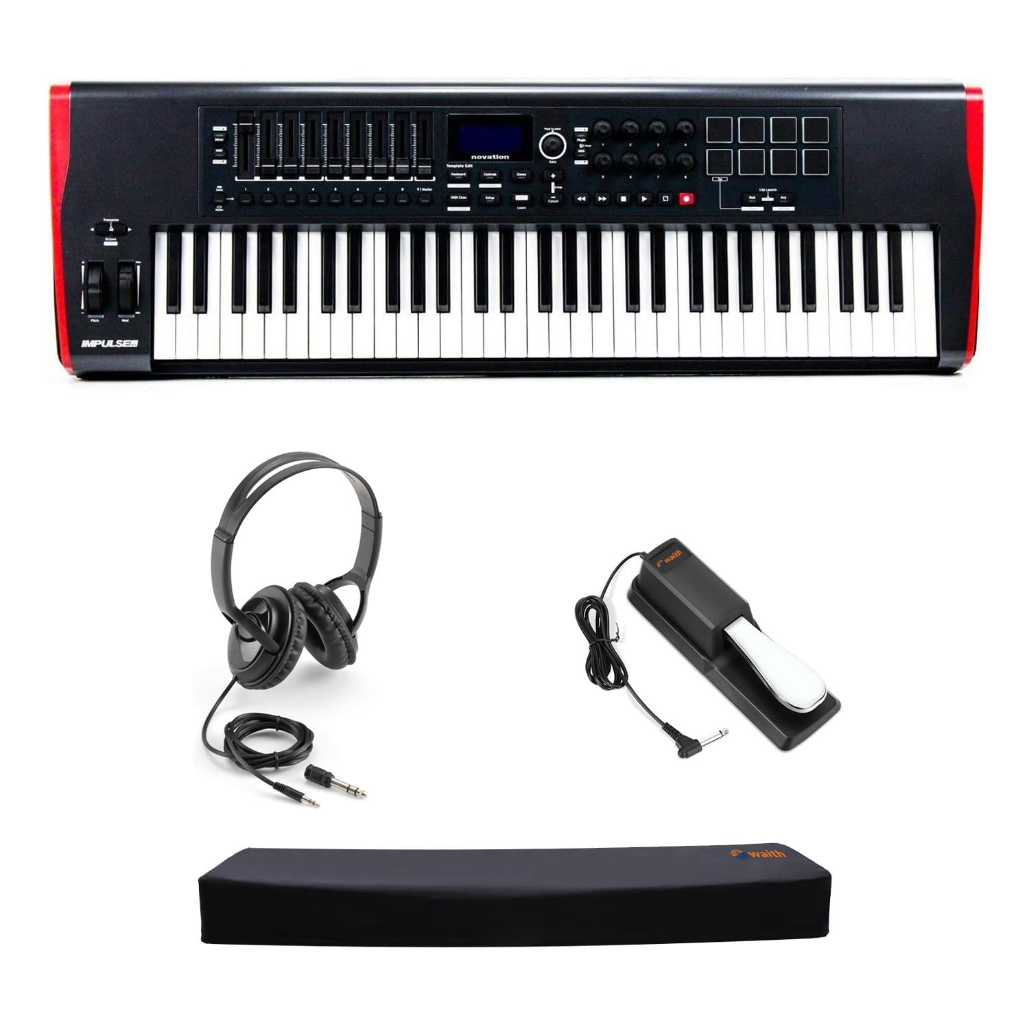 Novation Impulse 61 USB MIDI 61-Key Keyboard Controller – Ideal for ...